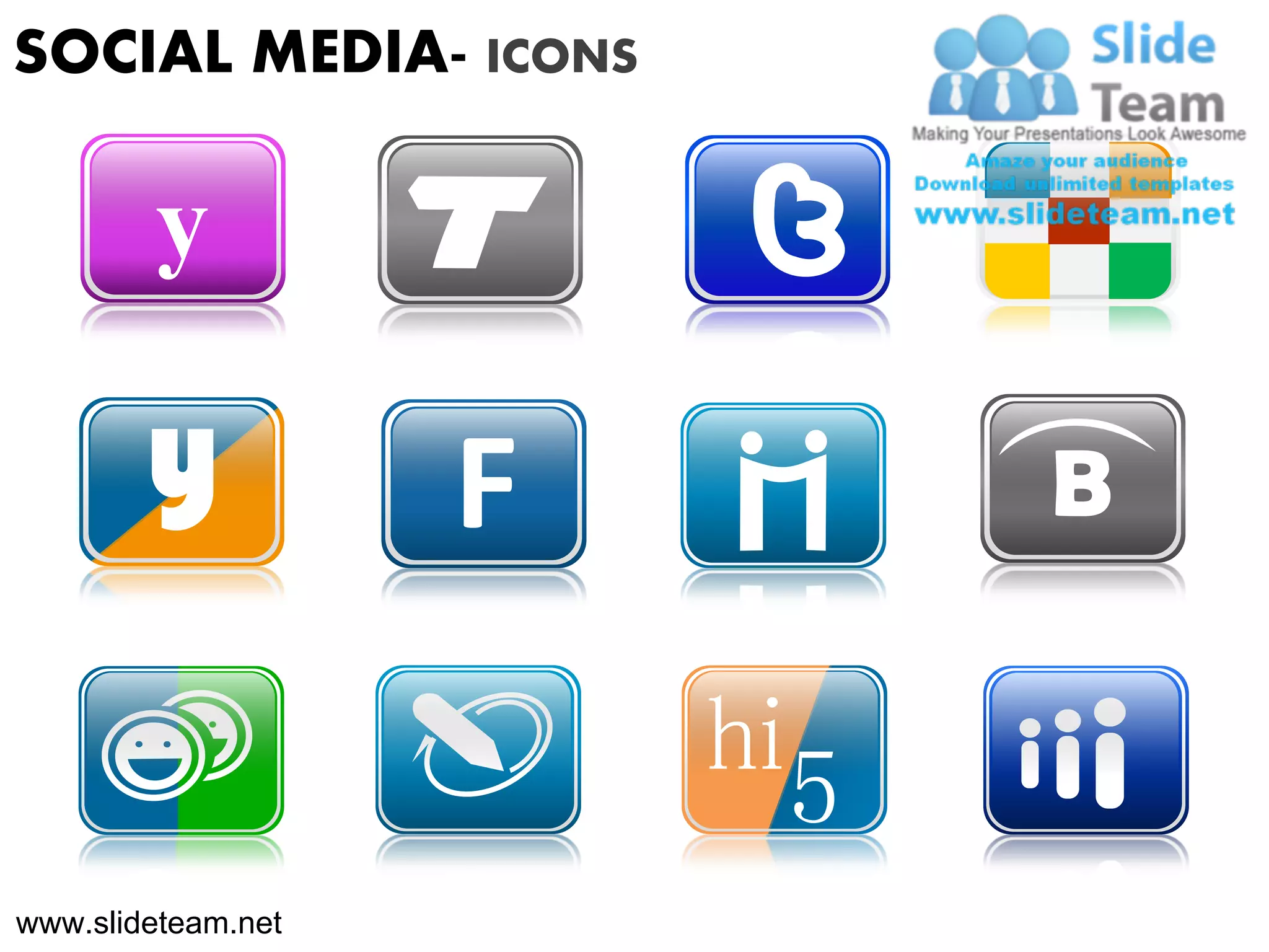 Social media icons powerpoint presentation slides. | PDF