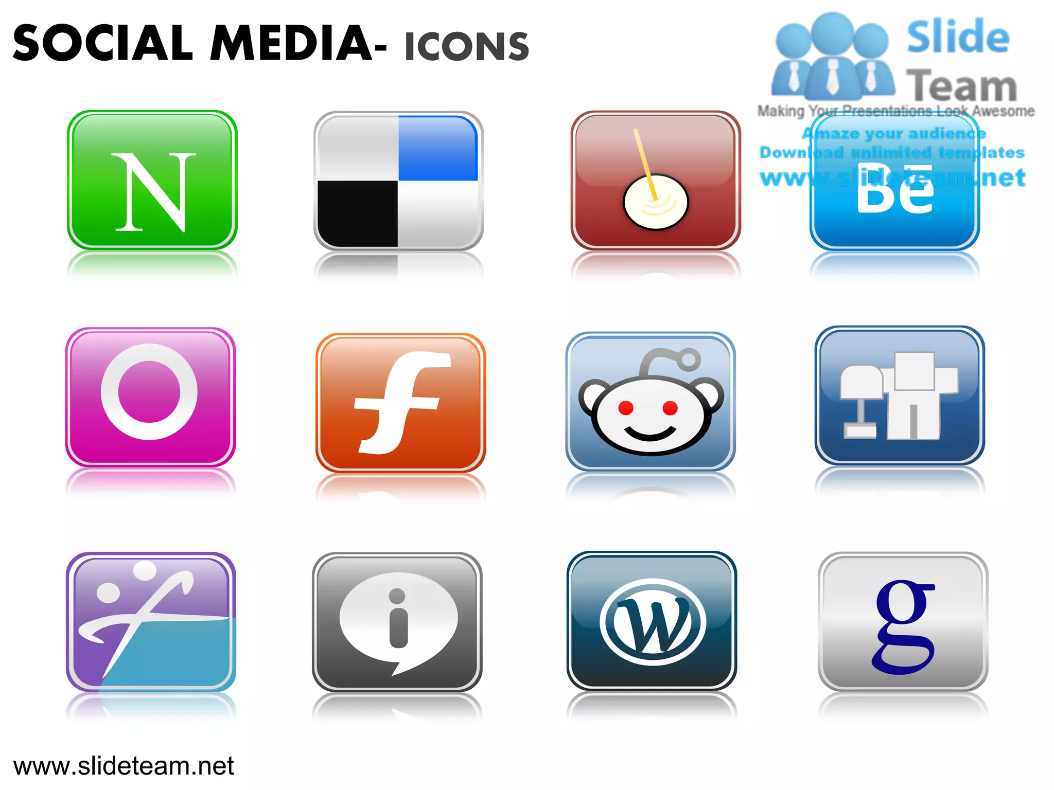 Social media icons powerpoint presentation slides. | PDF