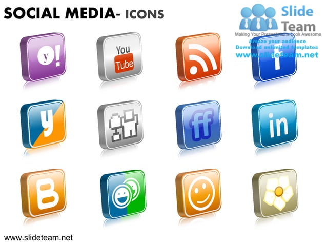 Social media icons powerpoint presentation slides. | PDF
