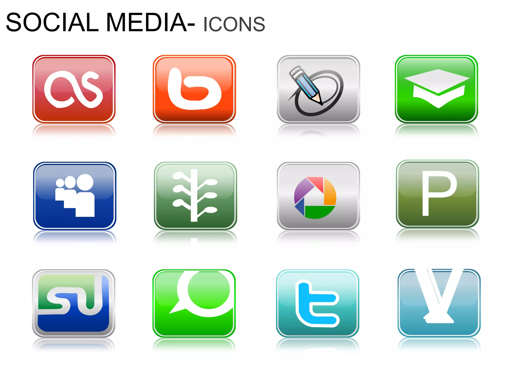 Social media icons powerpoint presentation templates | PPTX