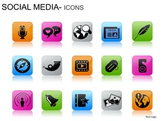 Social media icons powerpoint presentation templates | PPTX