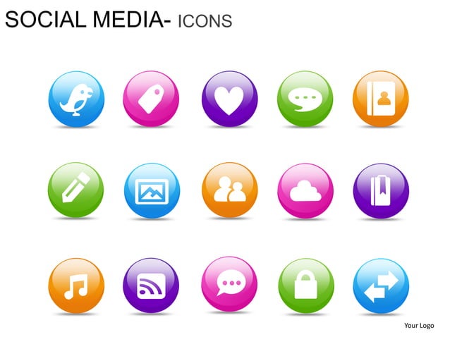 Social media icons powerpoint presentation templates | PPTX