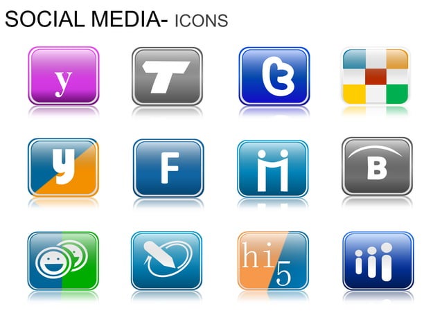 Social media icons powerpoint presentation templates | PPTX
