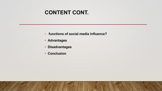 Psychology Presentation On Social Media influence | PPT | Free Download
