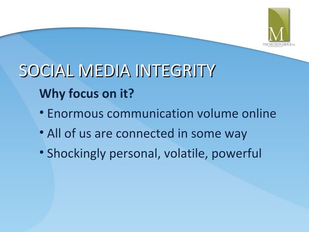 The 5 Commitments of Social Media Integrity | PPT