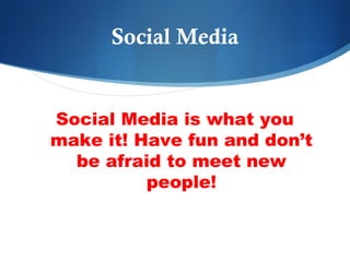 Social media introduction | PPT