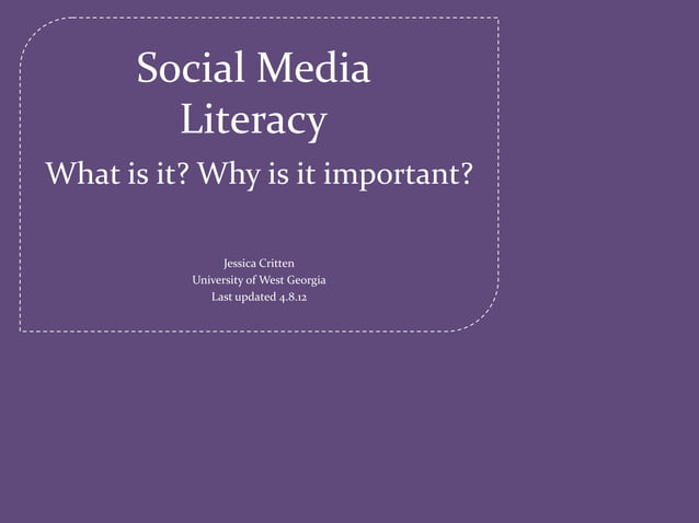 Social Media Literacy | PPTX