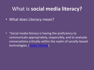 Social Media Literacy | PPTX