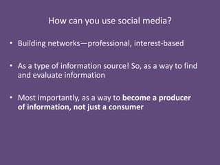 Social Media Literacy | PPTX