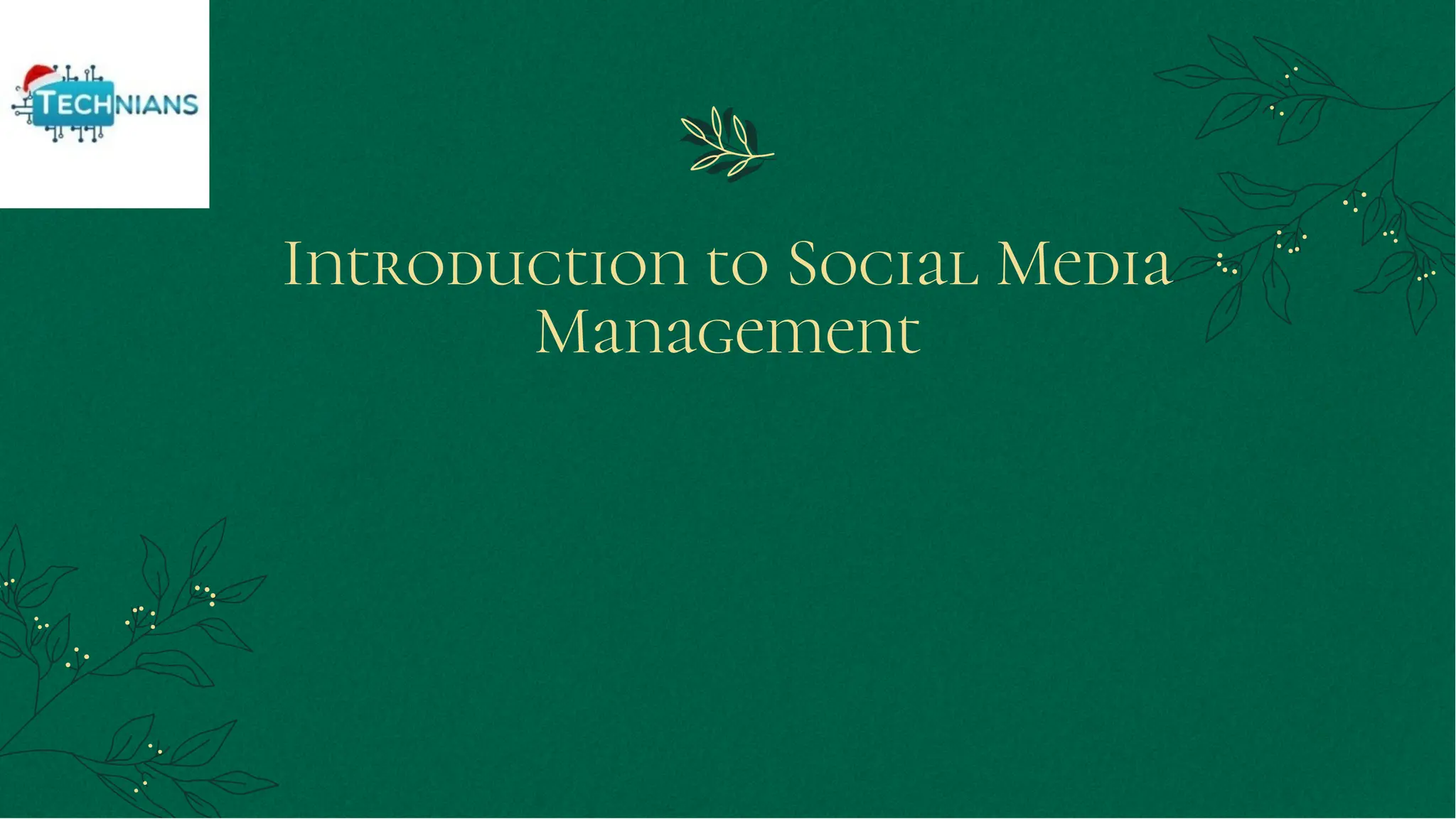Introduction to Social Media Management. | PDF