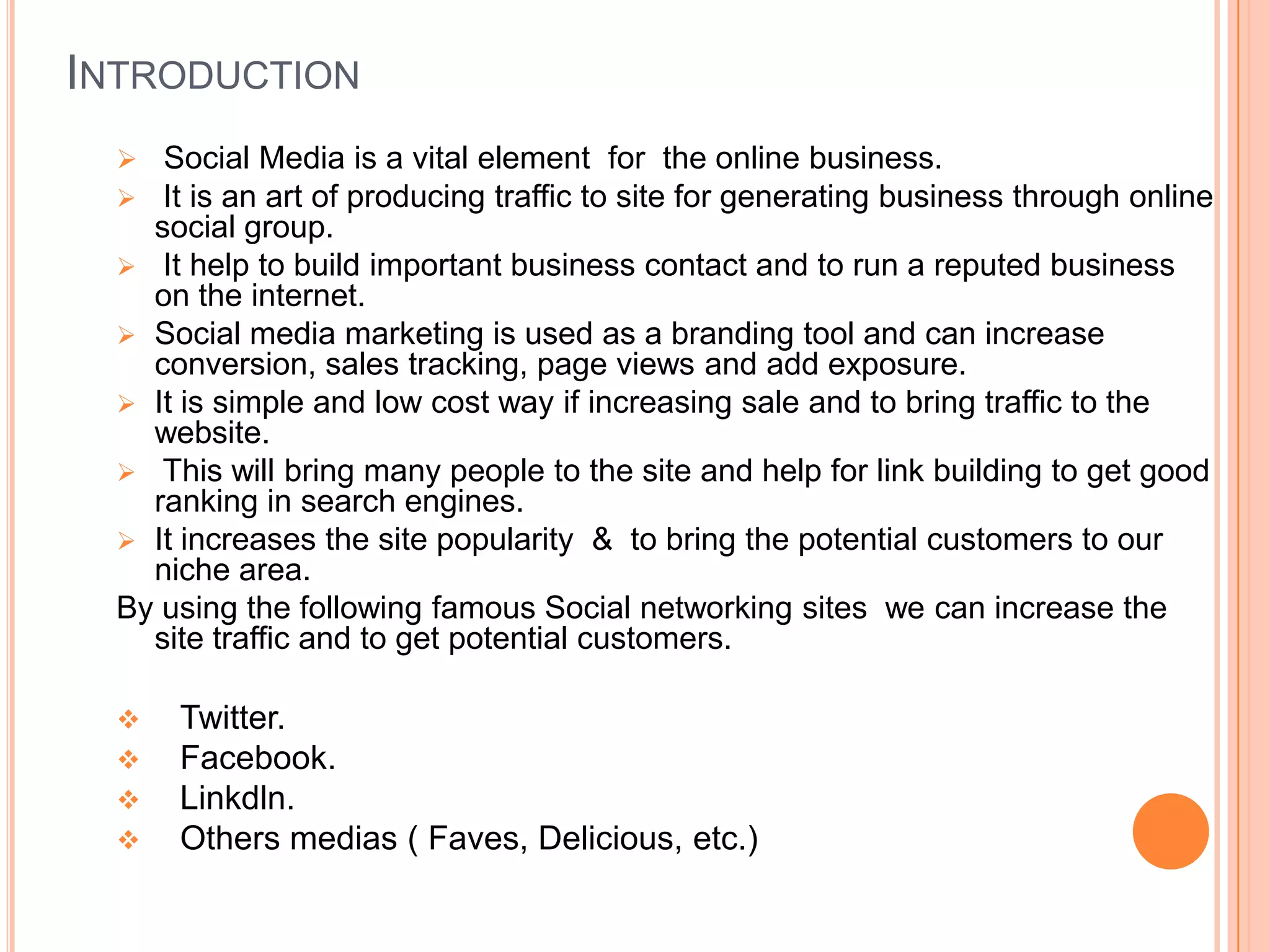 Social media marketing ppt | PPTX