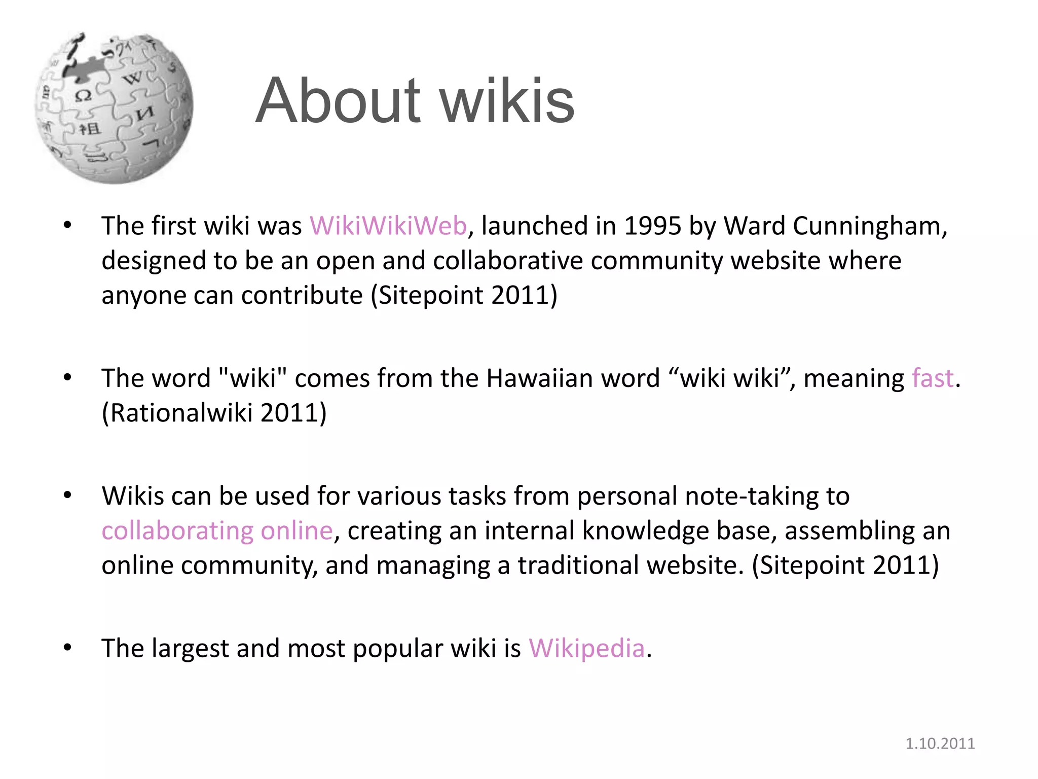 Wikis | PPTX