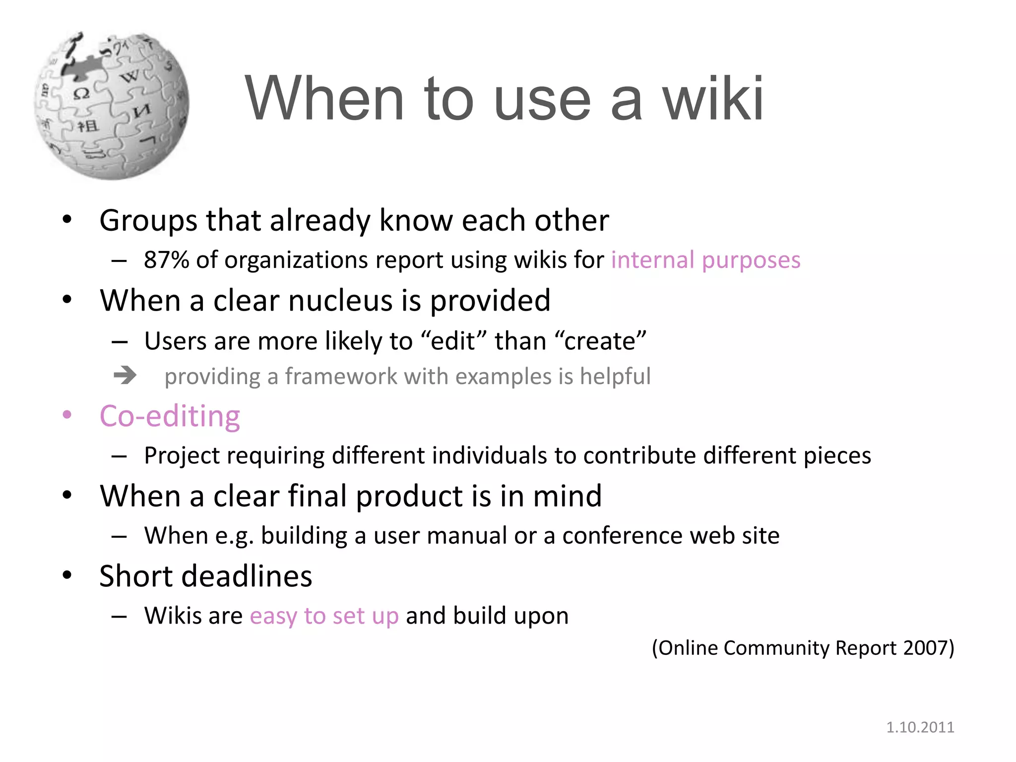 Wikis | PPTX