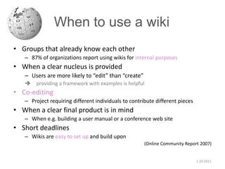 Wikis | PPTX