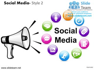 Social media marketing internet communication style design 2 powerpoint ...