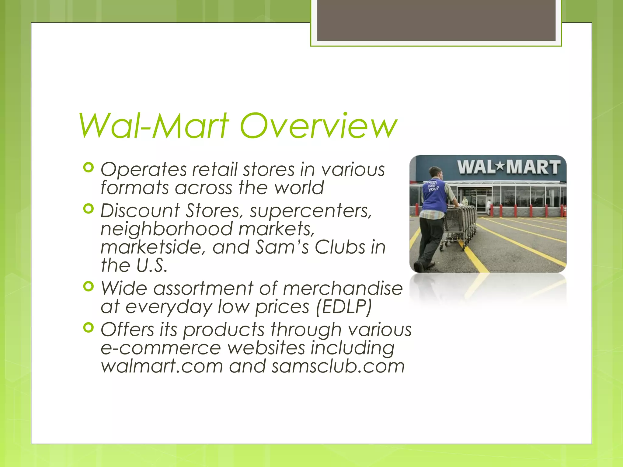 Social media marketing strategy for wal mart | PPT