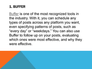 Social media marketing tools | PPTX