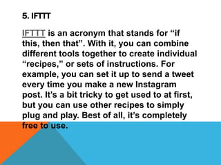 Social media marketing tools | PPTX