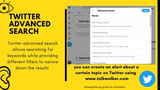 Newsgathering and Social media monitoring guide for Journalists | PPT
