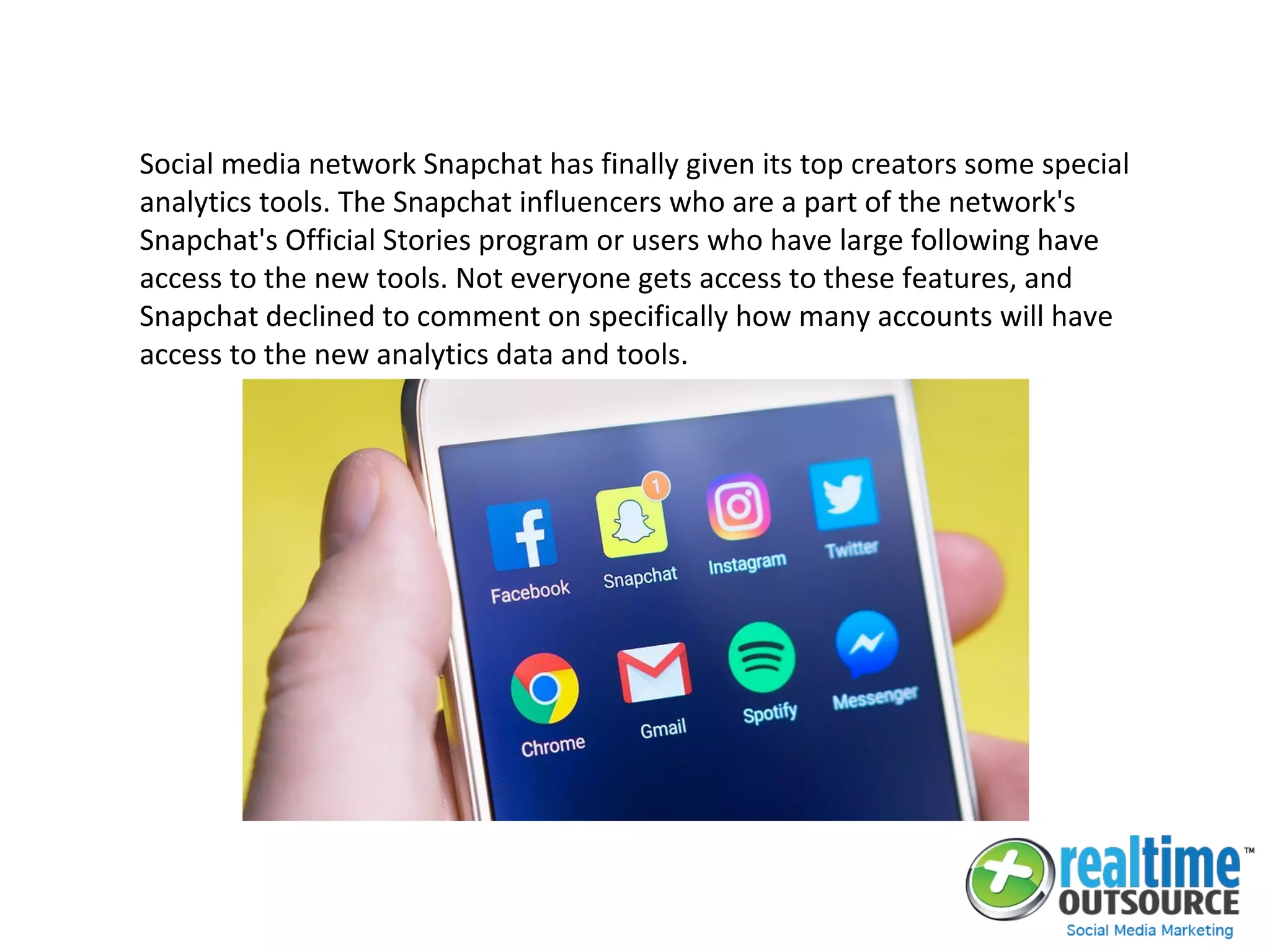 Snapchat's New Influencer Analytics Tools | PPT