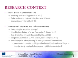 Social media news audiences and the quantified journalist | PDF