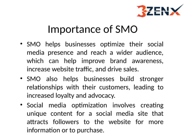 social media optimization (SMO) course in hyderabad | PPT