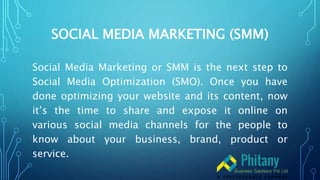 Social Media Optimization (SMO) vs. Social Media Marketing (SMM) | PPT