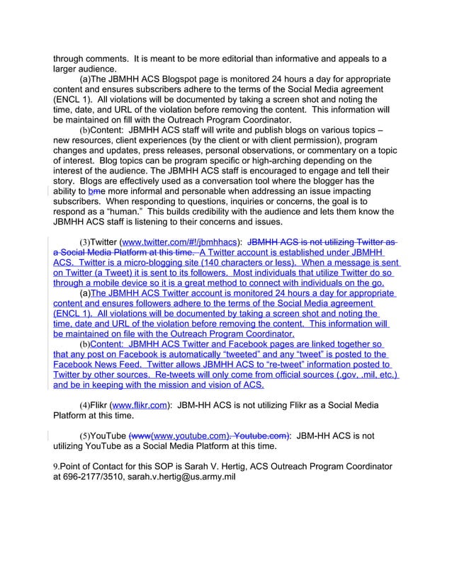 Social media outreach initiative sop v2.0 | PDF