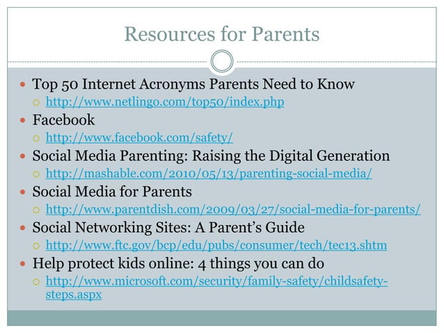 Social Media for Parents | PPTX | Social Networking | Internet