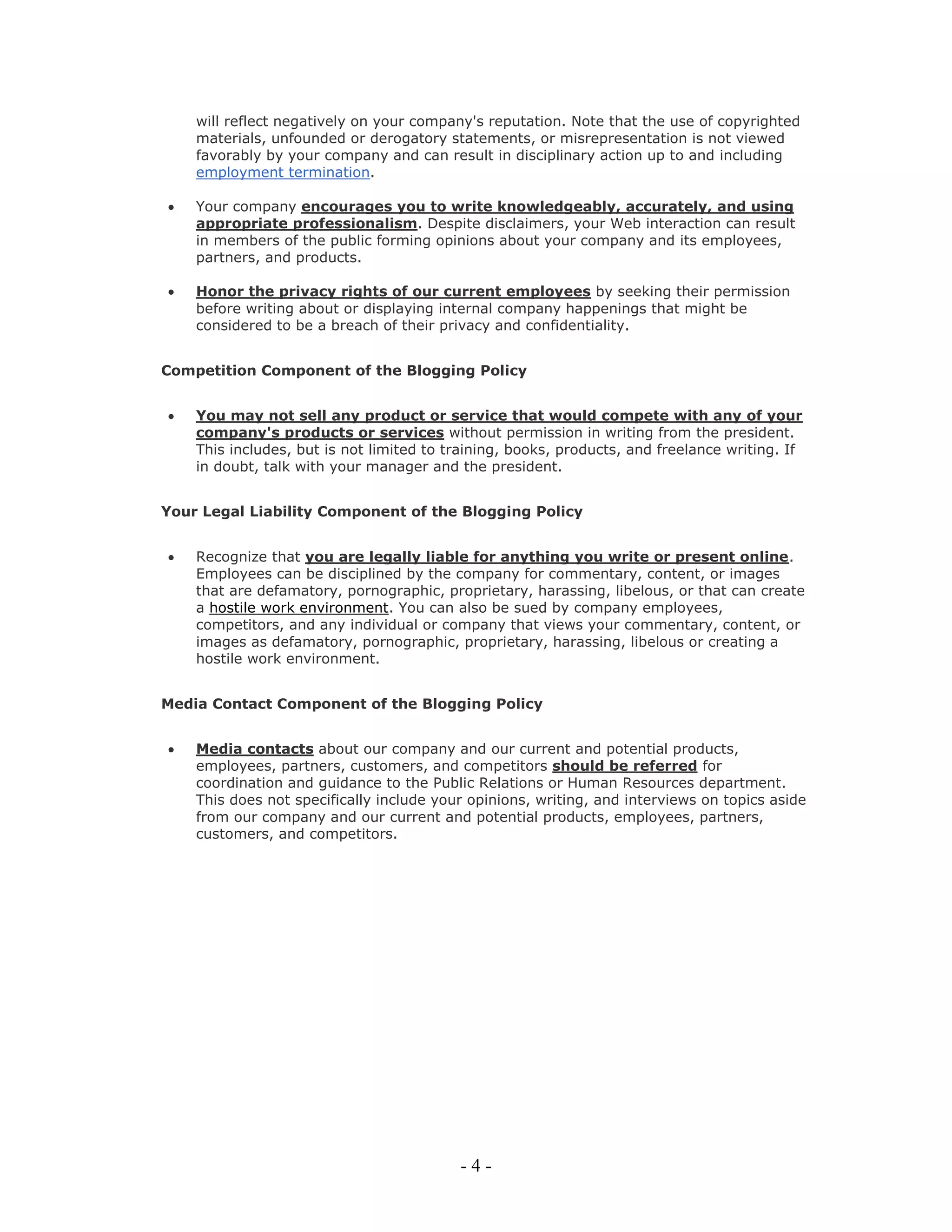 Social media policy | PDF | Email | Internet