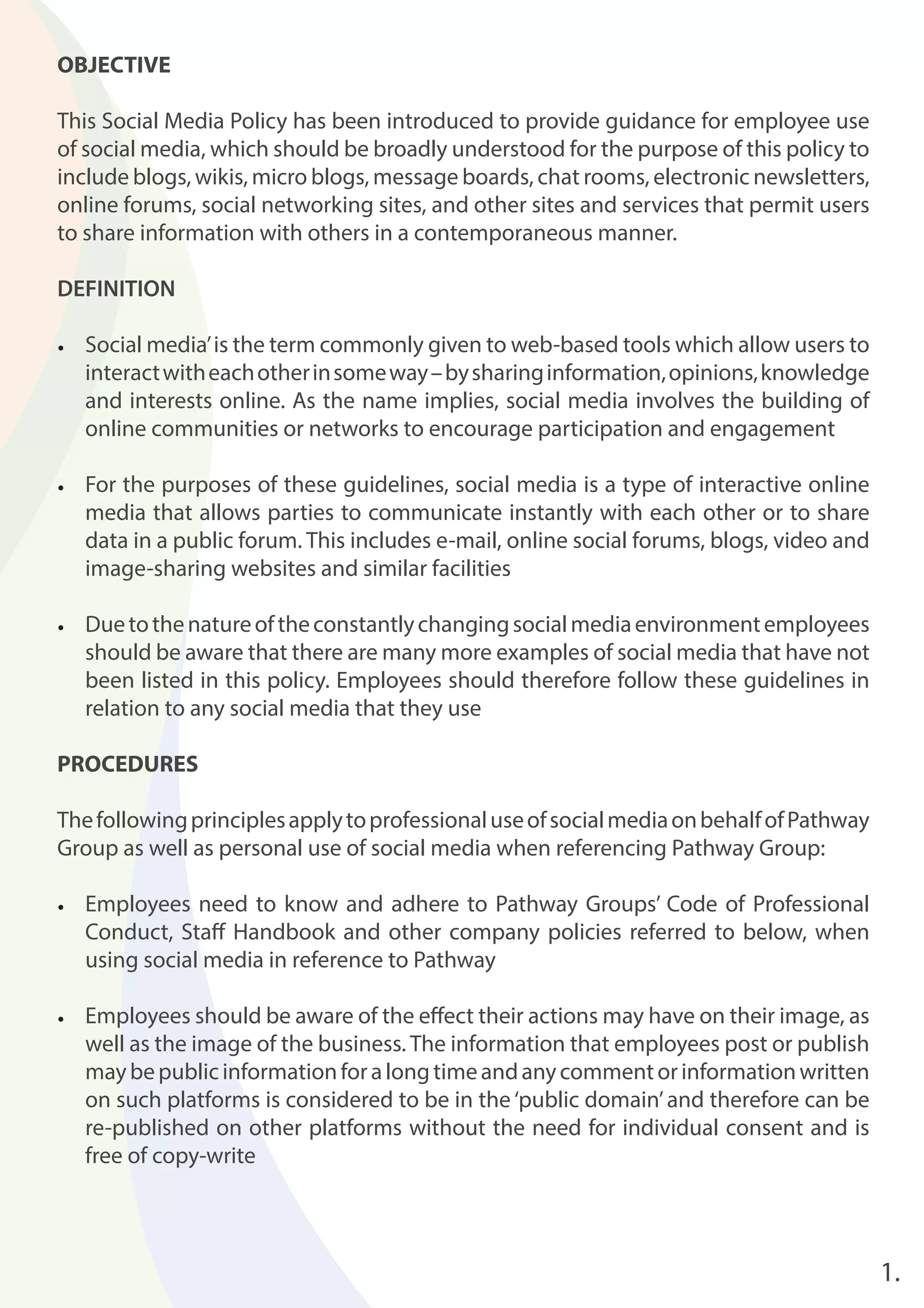 Social Media Policy | PDF