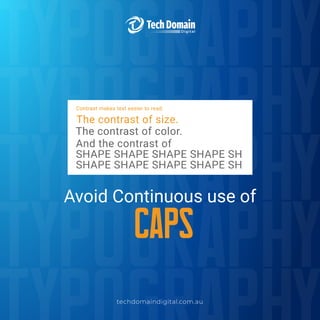 Five Things to Avoid in typography for designing | PDF