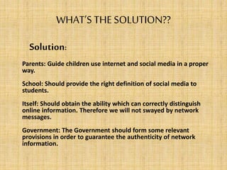 Impact of Social media ppt | PPTX