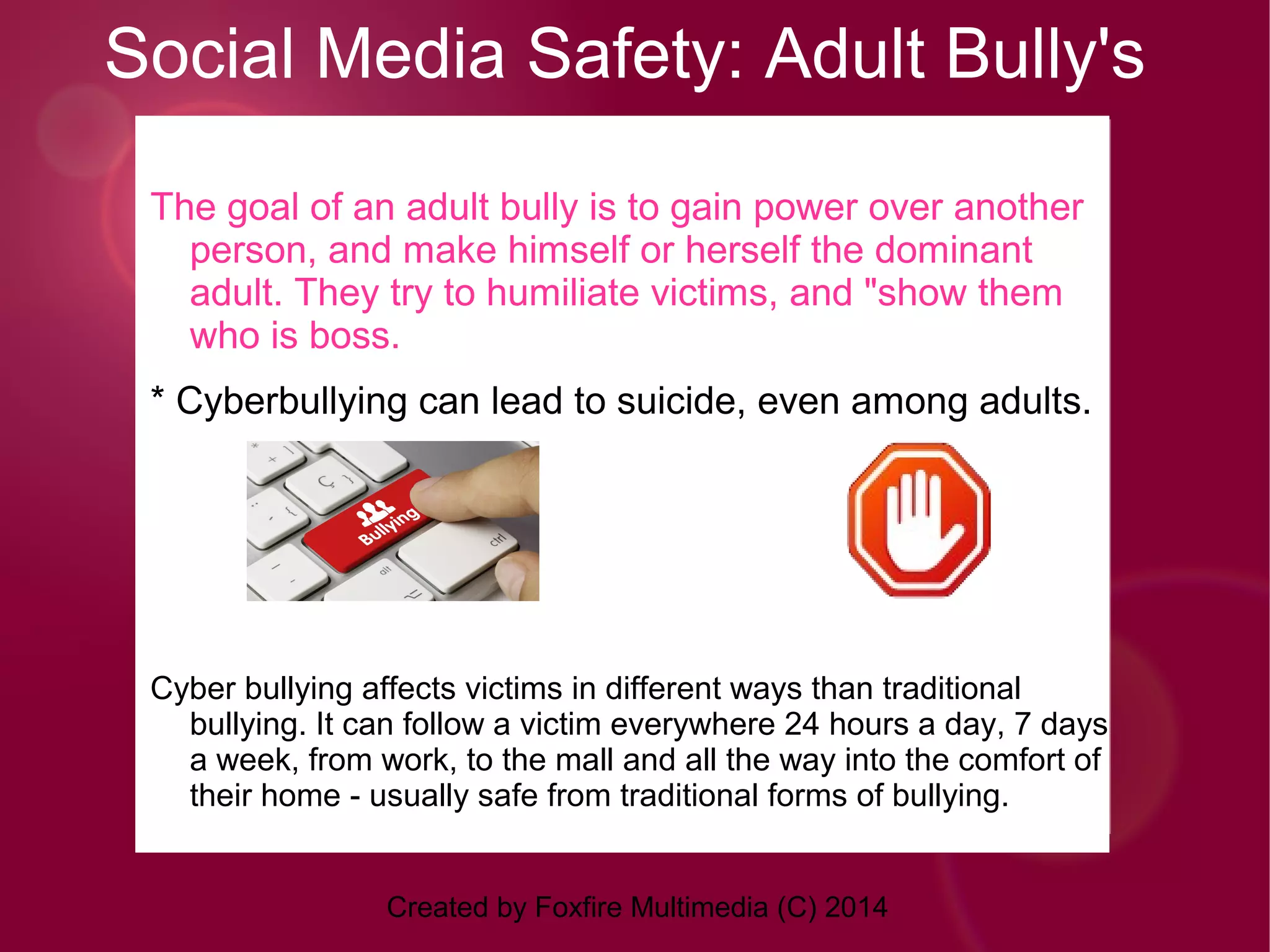 Social Media Safety Presentation | PPT