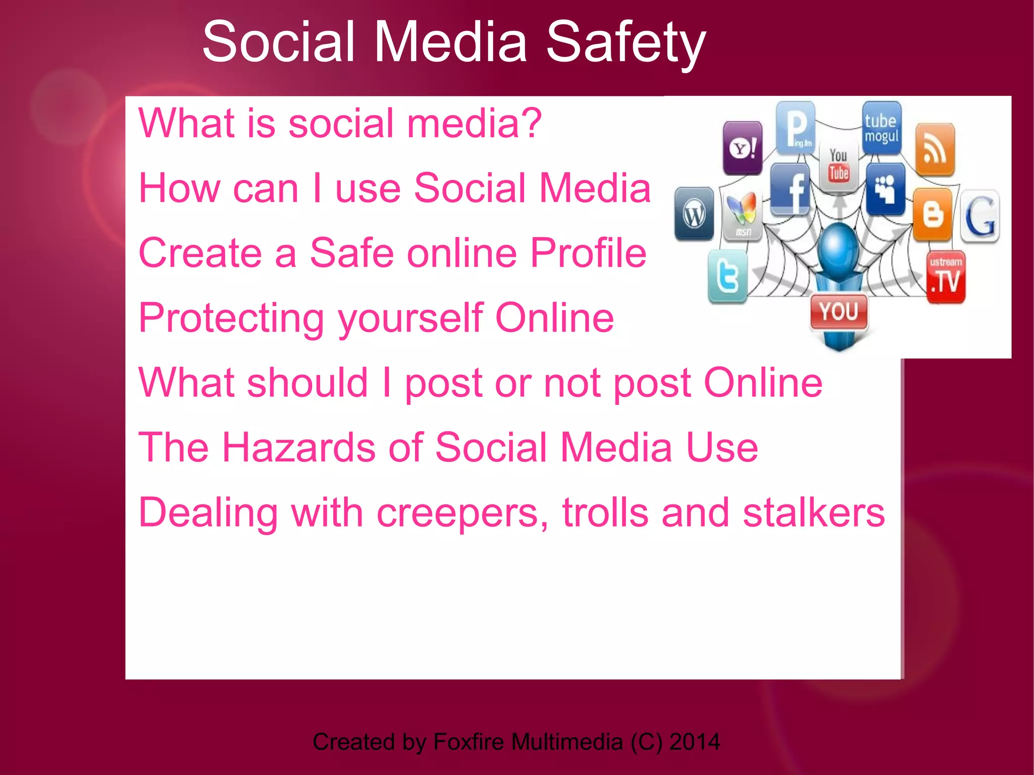 Social Media Safety Presentation | PPT