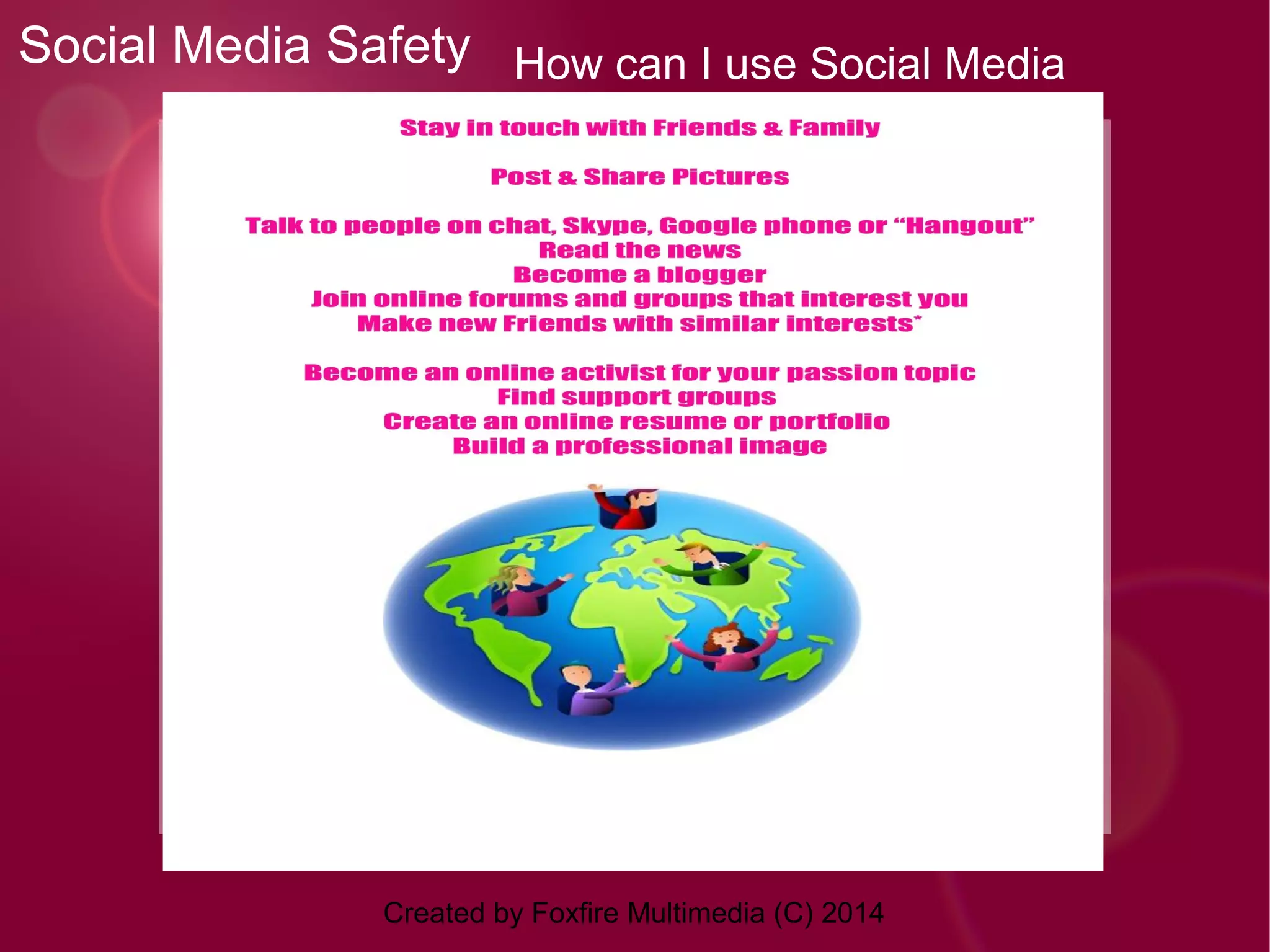 Social Media Safety Presentation | PPT