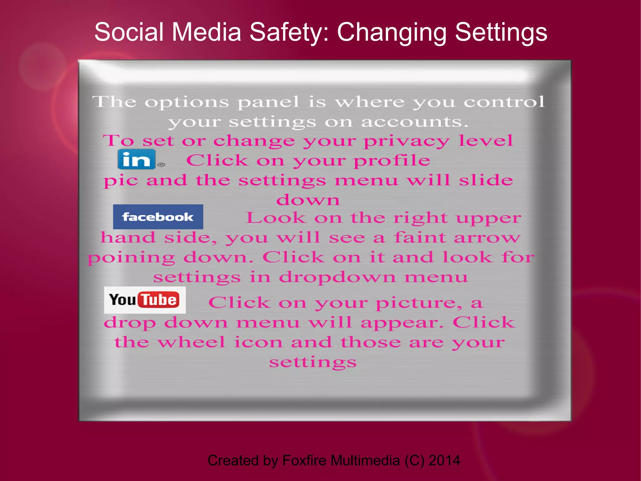 Social Media Safety Presentation | PPT