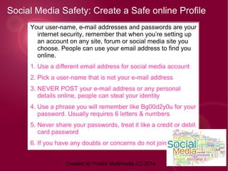 Social Media Safety Presentation | PPT