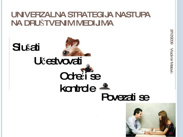 Uloga drustvenih medija u definisanju strategija online komunikacije | PPT