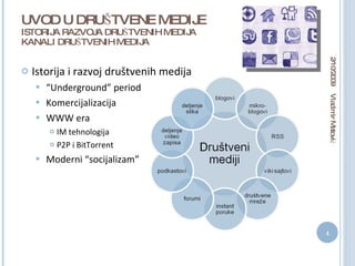 Uloga drustvenih medija u definisanju strategija online komunikacije | PPT