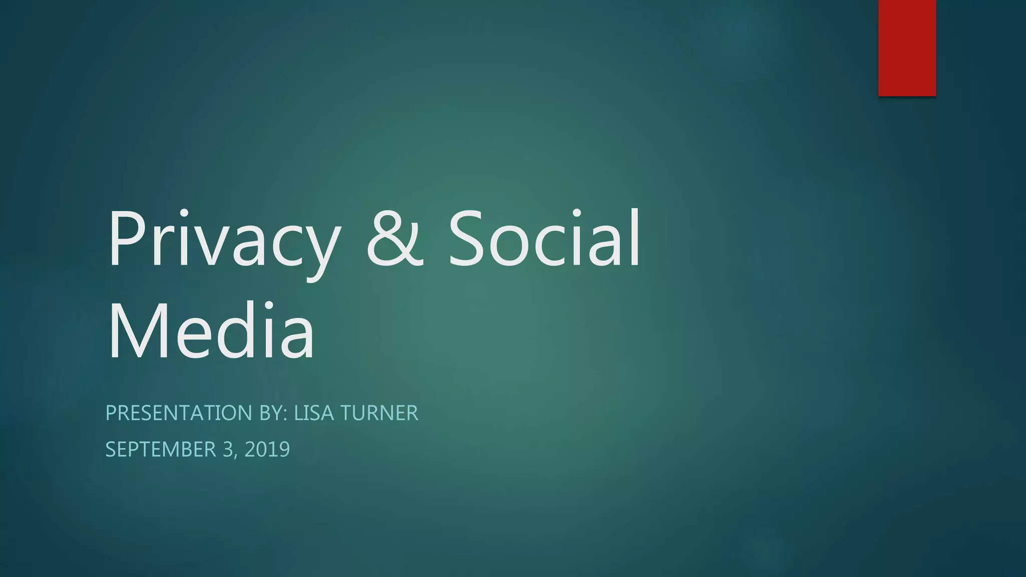 Social Media Privacy | PPTX