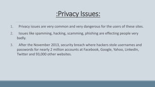 Social media privacy issues | PPTX