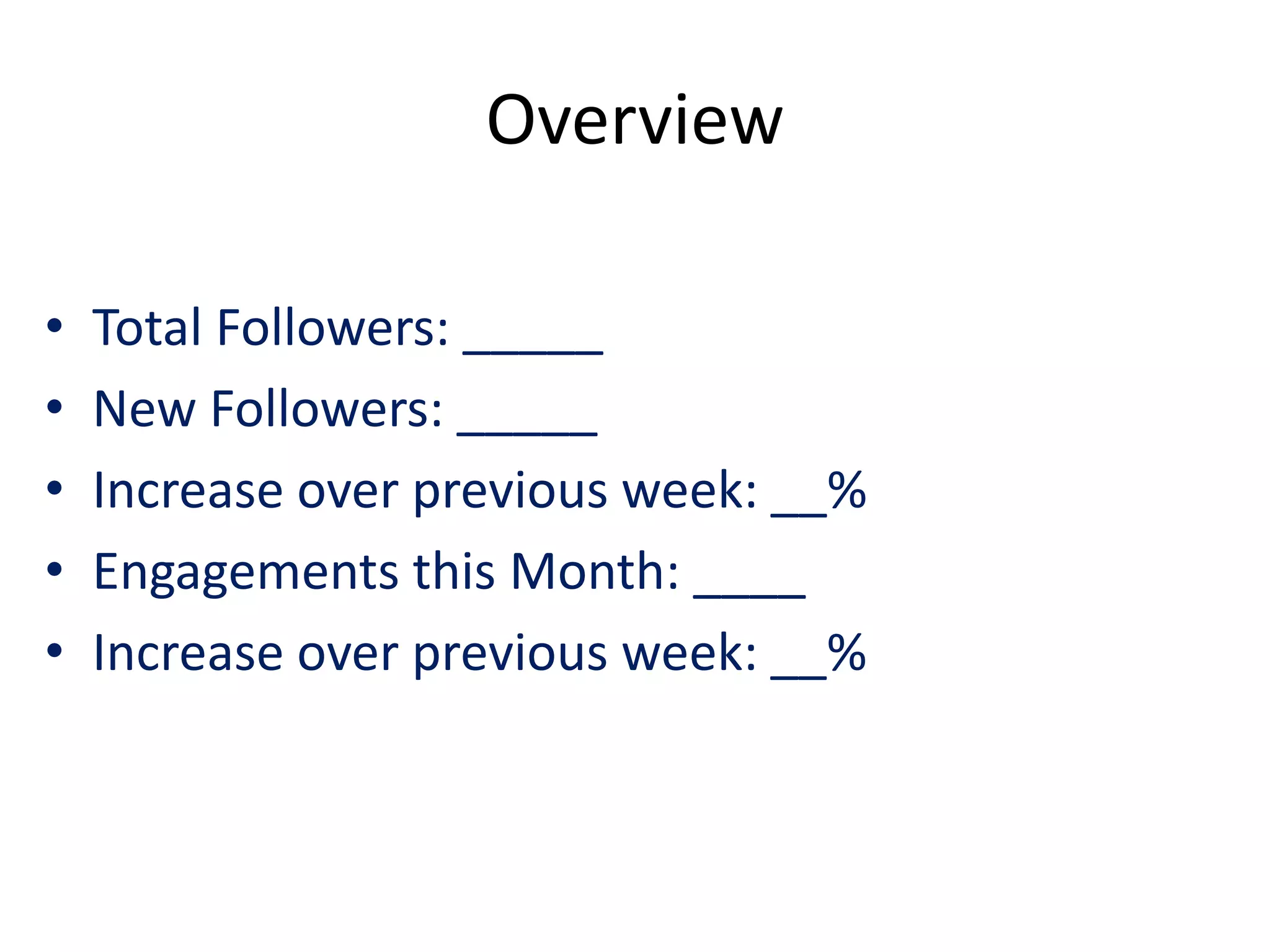 Social Media Recap Template | PPTX