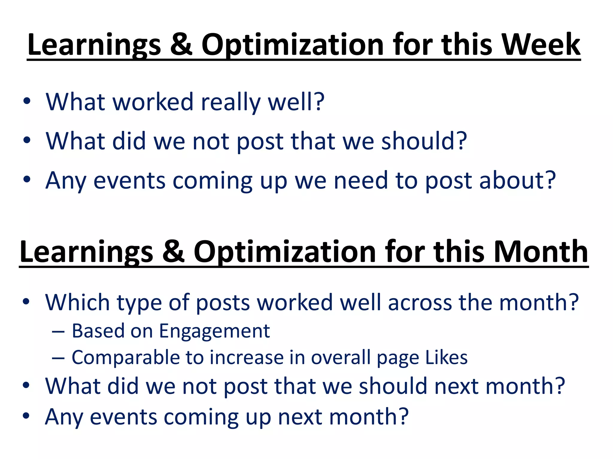 Social Media Recap Template | PPTX