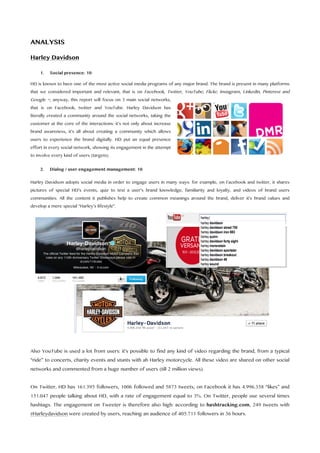 Social media report about HarleyDavidson, Honda & Ducati | PDF
