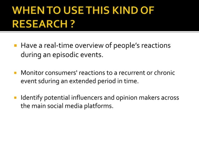 Social media research | PPT
