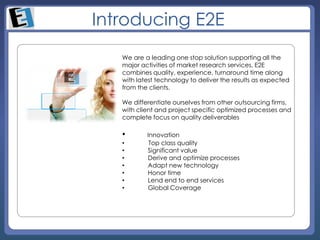 E2E Research - Social media research - Listen, Engage, Interpret | PPT