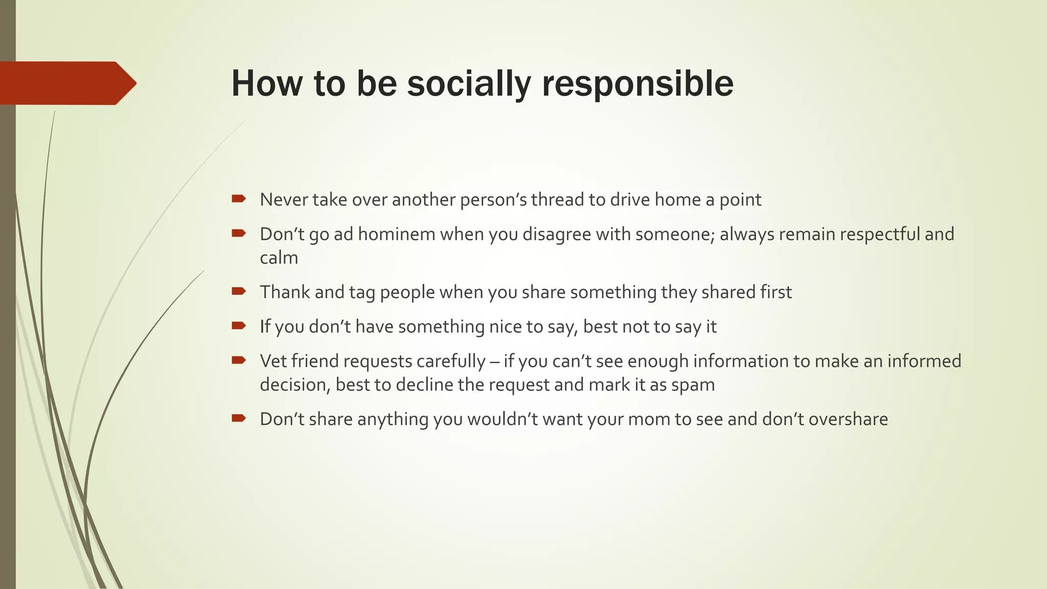 Social media responsibility | PPTX