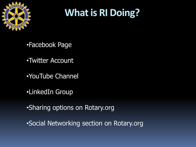Social Media & Rotary | PPTX | Social Networking | Internet