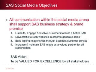Customer Engament through Social Media - Lessons learned from SAS | PPT